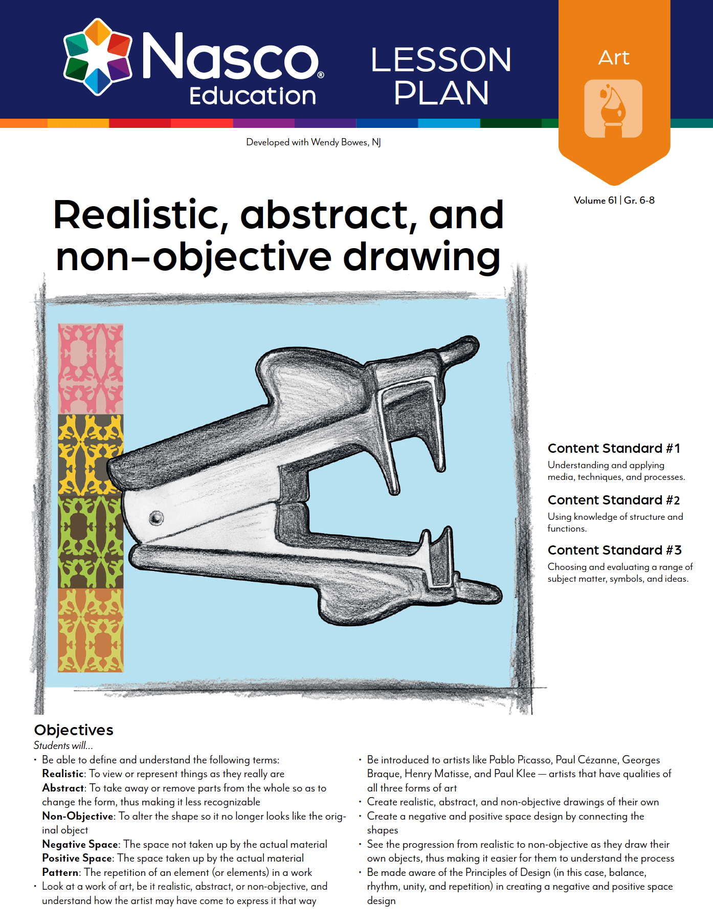 Realistic, abstract, and non-objective drawing