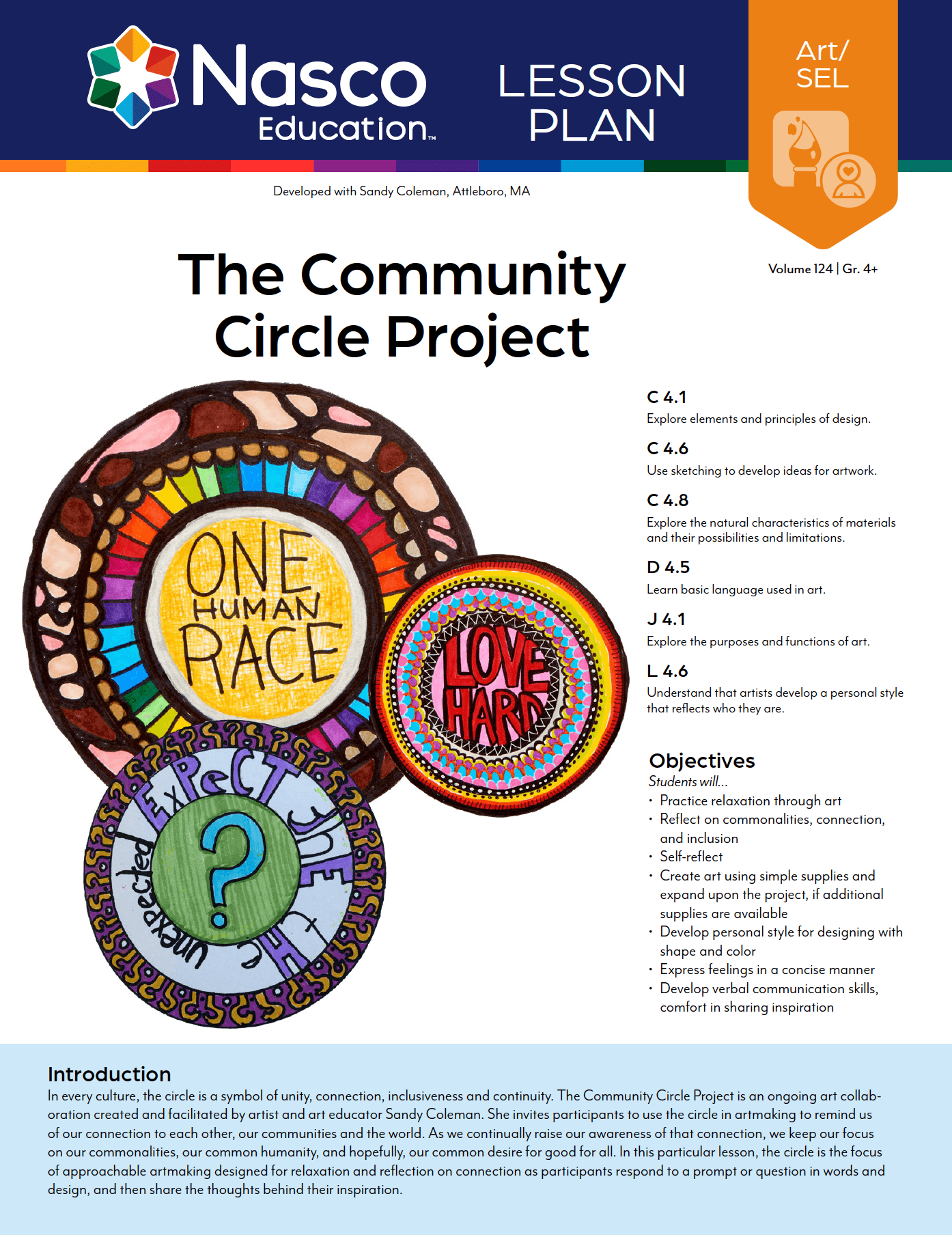 Community Circle Project Art Lesson Plan