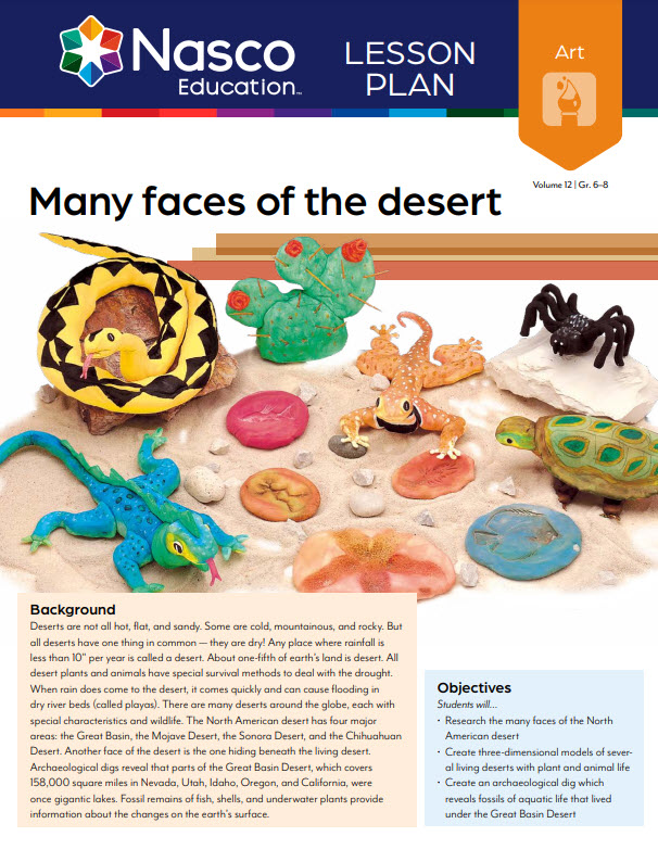 Model Magic Desert Creatures Art Lesson Plan