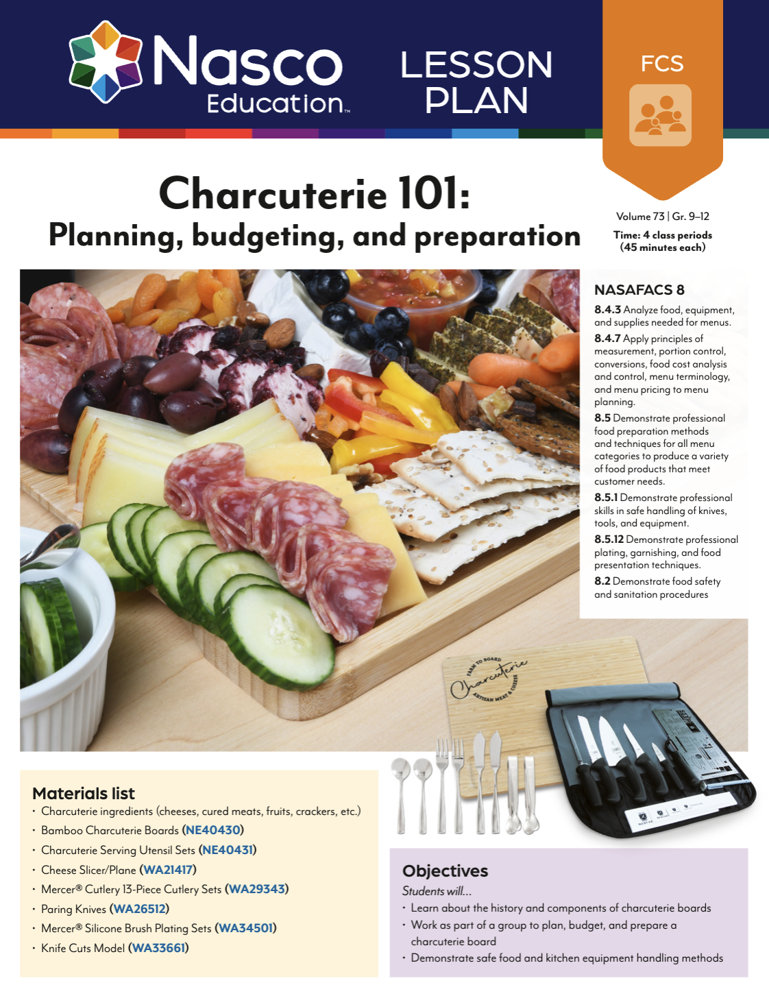 Charcuterie Boards 101 FCS Lesson Plan